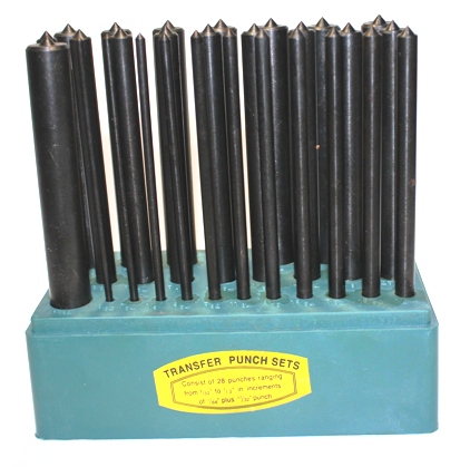 Transfer Punch Set - 28 Pc Fractional Set (3/32" thru 1/2") | Brown ...