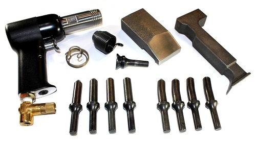 15 Piece Riveting Kit with 3X Rivet Gun | Brown Aviation & Aircraft Tools