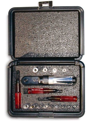 NEW! 17 Pc Air Ratchet Tool Kit for Hi-Lok Style Fastener Installation ...