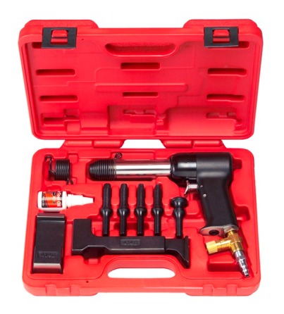 Deluxe "737" Rivet Gun Kit with 3X Rivet Gun & Bucking Bars | Brown ...
