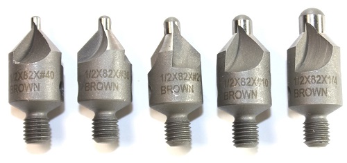 5 Piece Set of 82° HSS Countersink Cutters | Brown Aviation & Aircraft ...