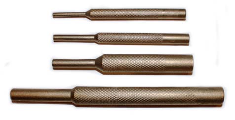 4 Piece BRASS Pin Punch Set | Brown Aviation & Aircraft Tools