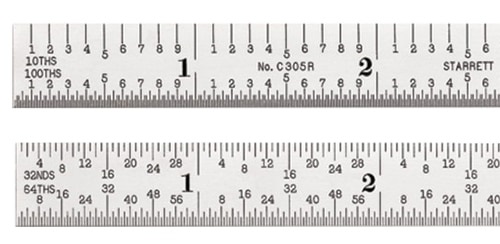STARRETT® 18" Machinist's Scale - USA MADE! | Brown Aviation & Aircraft ...